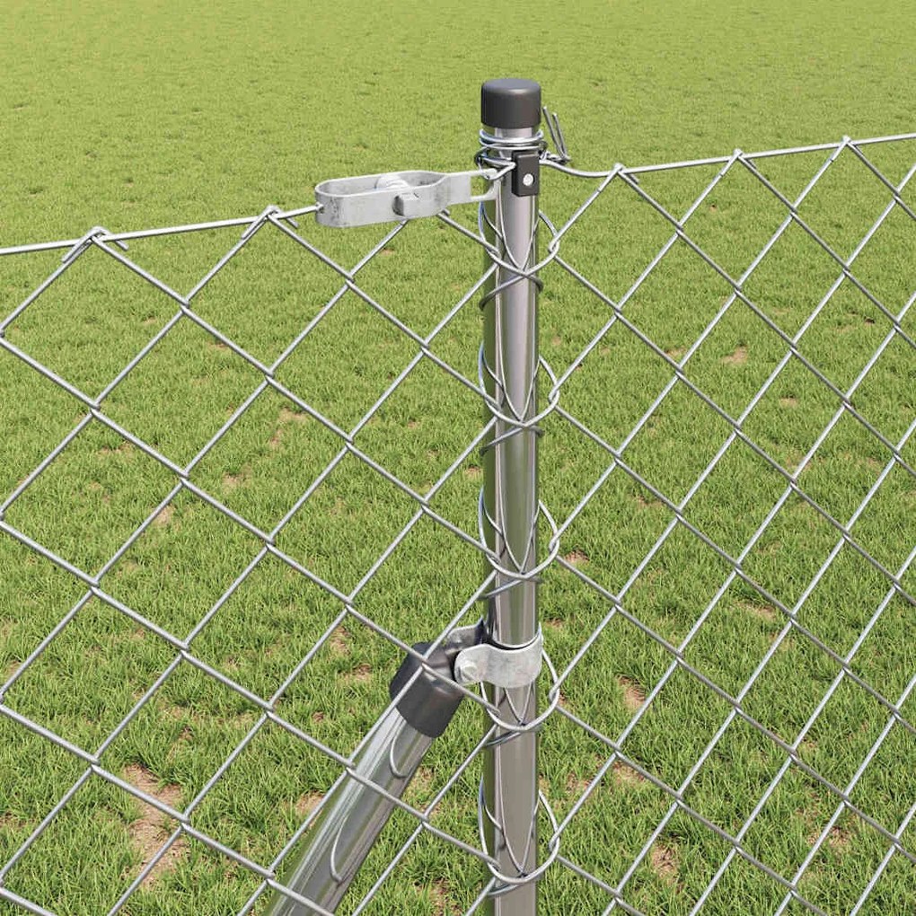Oplocení na řetězcích se upevňuje na zem 10 x 1,4 m Stříbrná 3351135