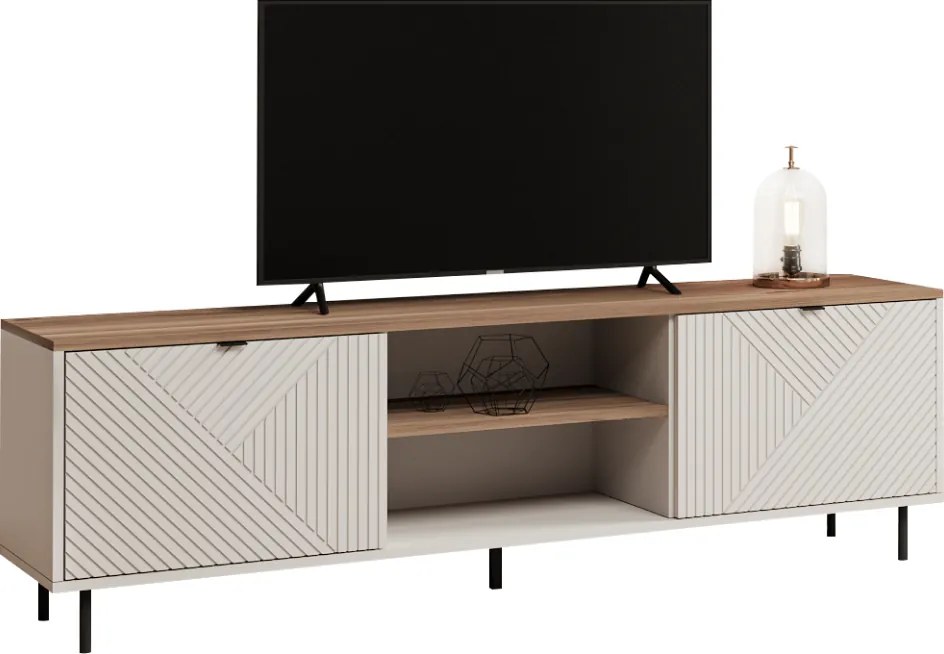 TV stolek, kašmír/dub castello, EYCO 2D/180