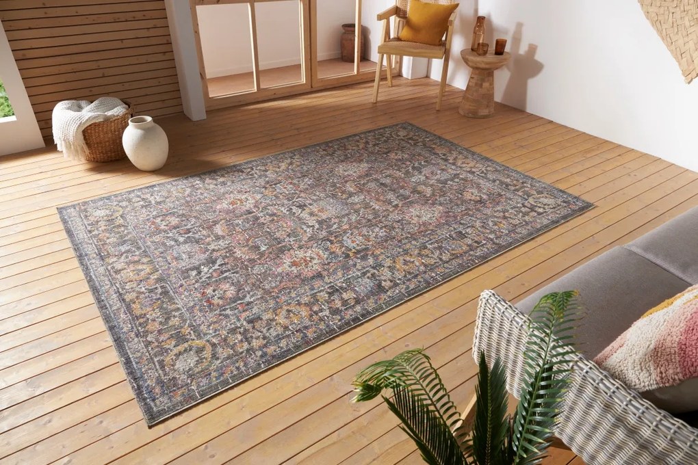 Nouristan - Hanse Home koberce Kusový koberec Cairo 105588 Port Said Cream Blue – na ven i na doma - 80x120 cm