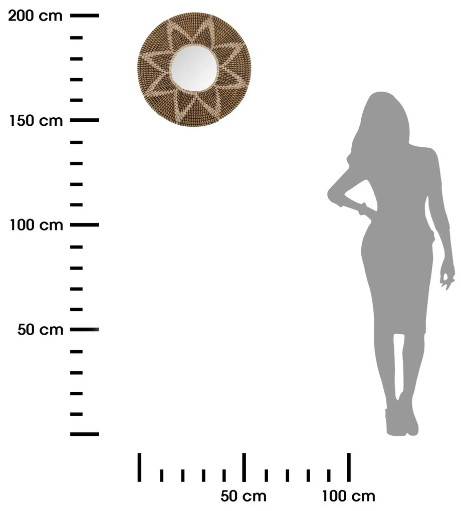 Zrcadlo Barbara, hnědé