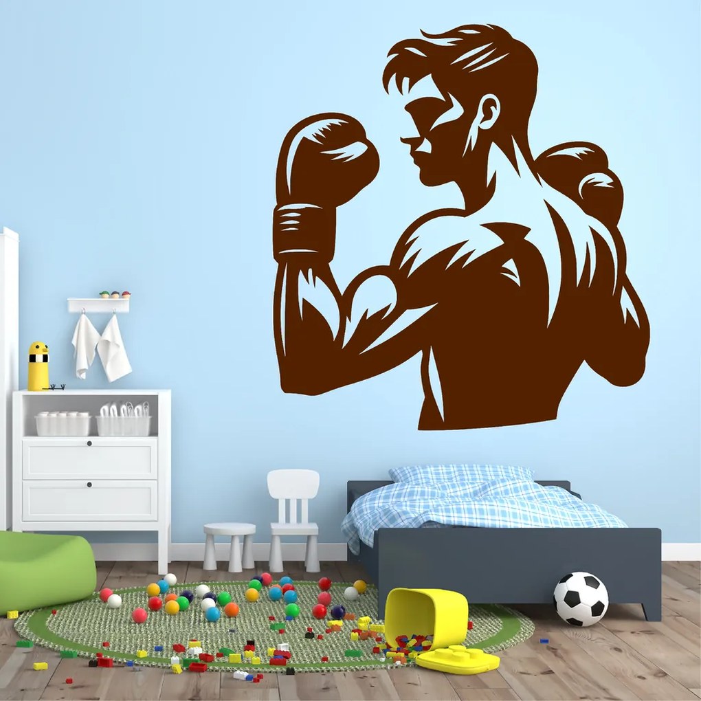 Živá Zeď Samolepka na zeď Boxer Barva: černá