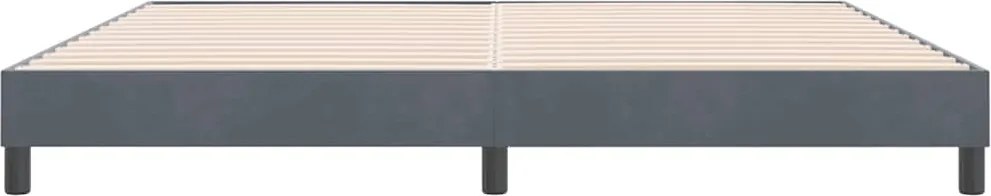 Postel Box Spring bez matrace tmavě šedá 180x210 cm samet 3315838