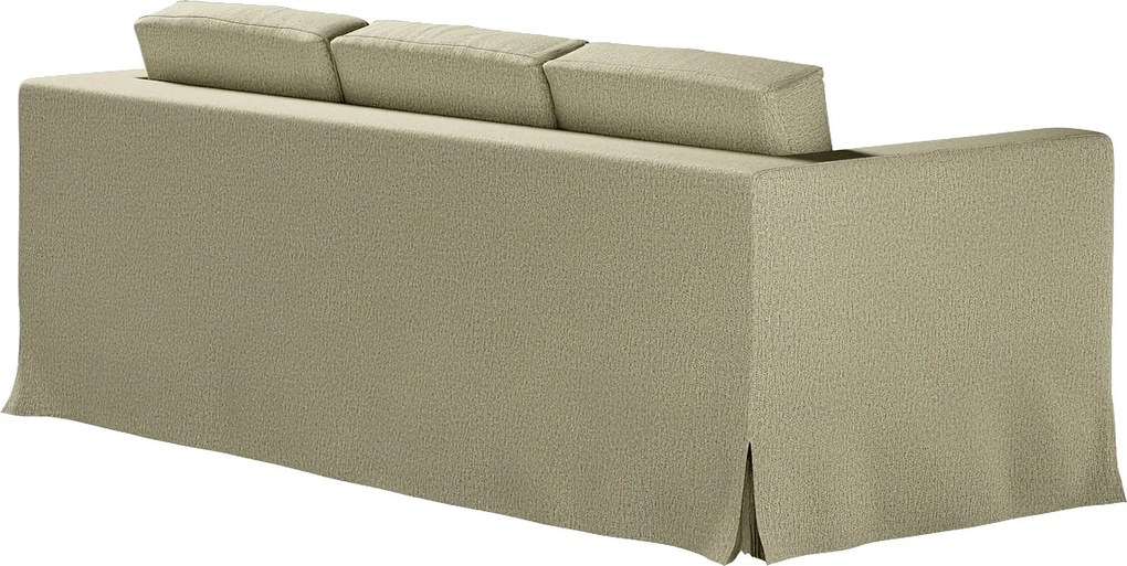 Potah na pohovku IKEA Karlanda 3-místná nerozkládací, dlouhý barva béžová látka pletený vzor