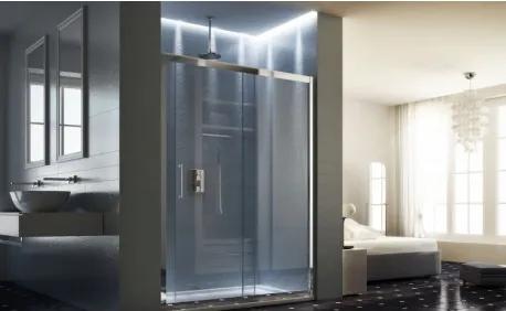 Sprchové dveře HOPA MAYA - 157 - 165 cm, 190 cm, Univerzální, Hliník bílý, Fume bezpečnostní sklo HOPA