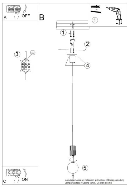 Sollux SL.1749 - Lustr na lanku HALO 1xG9/8W/230V pr. 12 cm červená