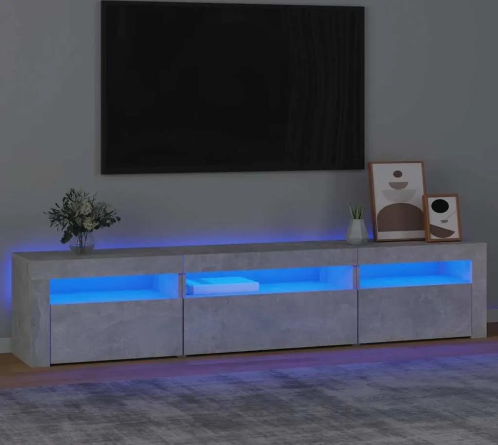 vidaXL TV skříňka s LED osvětlením 195x35x40 cm [3152740] Barva: Bílá