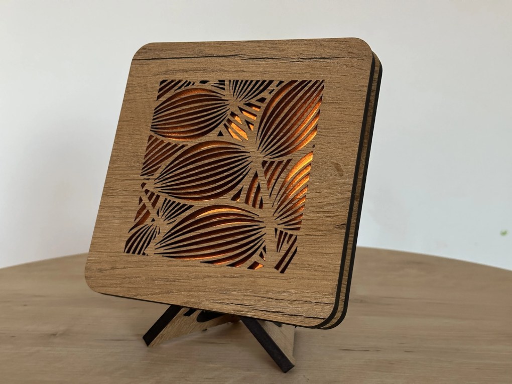 Li-Go "Listy" lampa 19x19 cm provedení povrchu: dub světlý