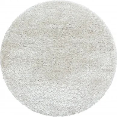 Ayyildiz, AKCE: 80x80 (průměr) kruh cm Kusový koberec Brilliant Shaggy 4200 Natur kruh, bílá, ložnice