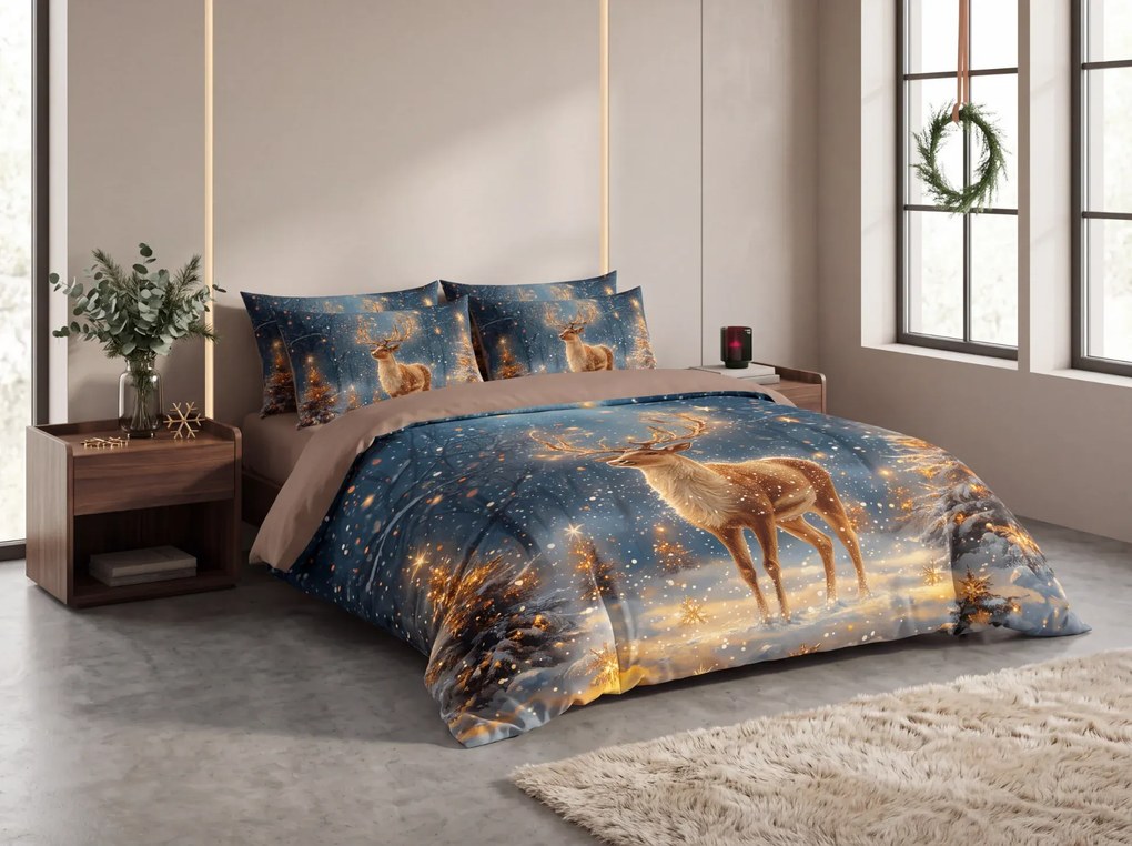 3D povlečení z mikrovlákna STARLIGHT DEER barevné Rozměr povlečení: 70 x 90 cm | 140 x 200 cm