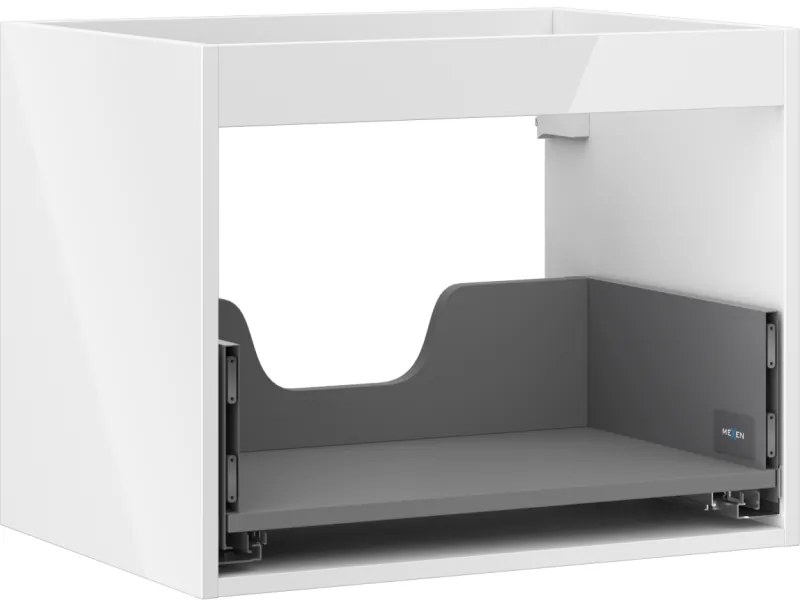 Mexen Box-A korpus skříňky pod umyvadlo 60 cm, 1 zásuvka, bílý lesk - 91AX0-0600-470-1-00