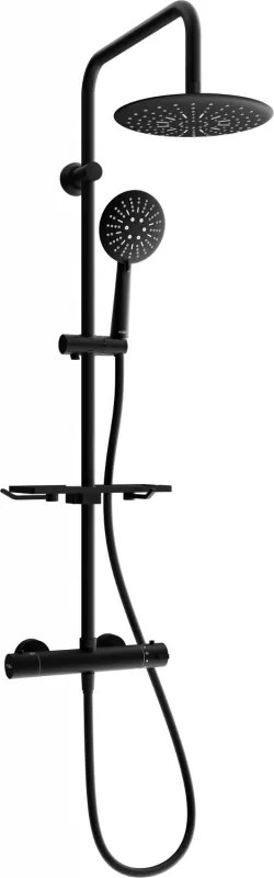 Mexen KT67 sprchový set s termostatickou baterií Kai, černá, 771506793-70