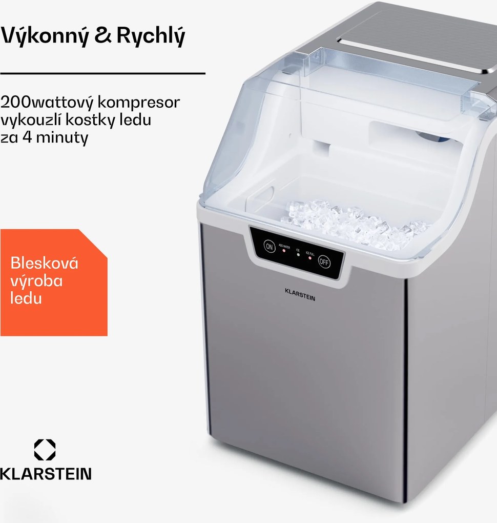 Klarstein Wallberg Nugget Ice Maker, výrobník kostek ledu