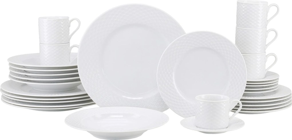 XXXLutz KOMBINOVANÁ SOUPRAVA Polo weiss 30dílné Creatable - Online Only nádobí - 007768068703