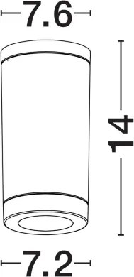 Stropní LED svítidlo NOVA LUCE SPOT 1W 3000K IP65 9030821