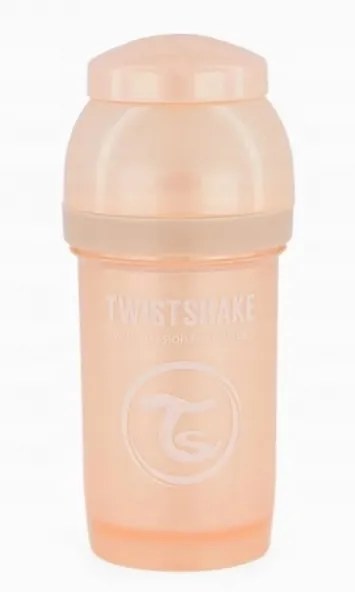 Antikoliková láhev, Twistshake se savičkou, 0 m+, 180 ml, Pearl Champagne