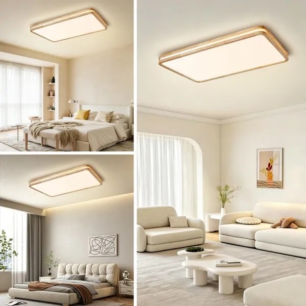 BRILAGI - LED Stmív. svítidlo MOLINA SQUARE LED/128W/230V dub 90x60 cm + DO