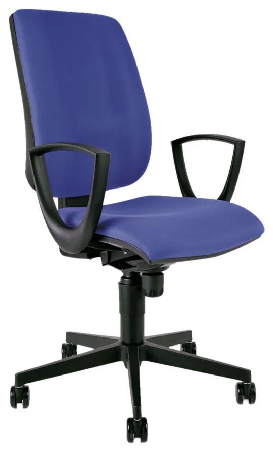 Kancelářská židle MOD 1380 SYN BR29 - s područkami, D4, modrá