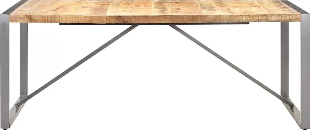 Jídelní stůl 200 x 100 x 75 cm masivní hrubé mangovníkové dřevo 321565