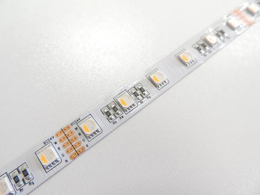 RGBW LED pásek 4v1, 19,2W/m, RGB+bílá, 12mm, PROFI, 24V, IP20, 60LED/m, 5050 Barva světla: Neutrální bílá, 4300K