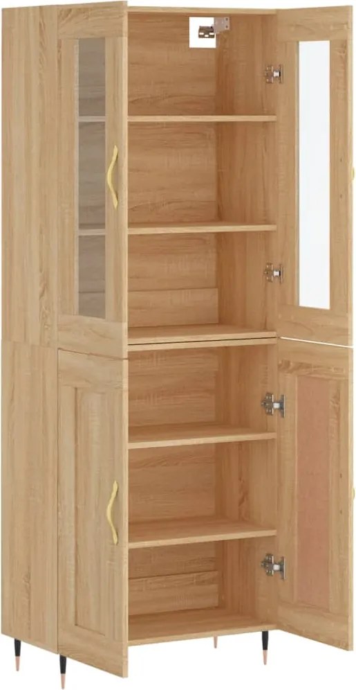 Skříň highboard dub sonoma 69,5 x 34 x 180 cm kompozitní dřevo 3198324