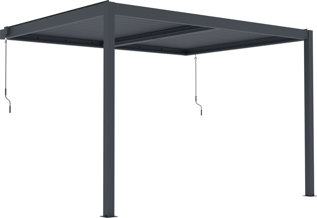 Bioklimatická pergola G21 Trenton 4x3 m, antracitová hliníková