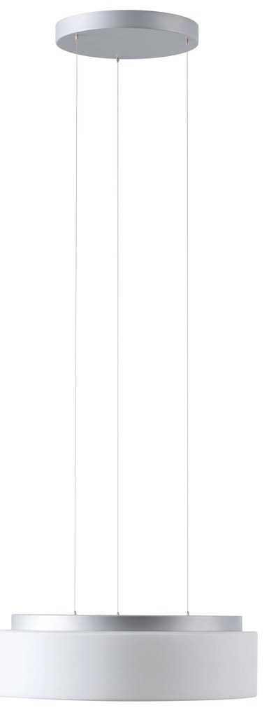 Osmont 67388 Eris LE3, závěsné svítidlo z triplexového skla se stříbrným závěsem, LED 27W 3000K, IP40, prům. 44,5 cm