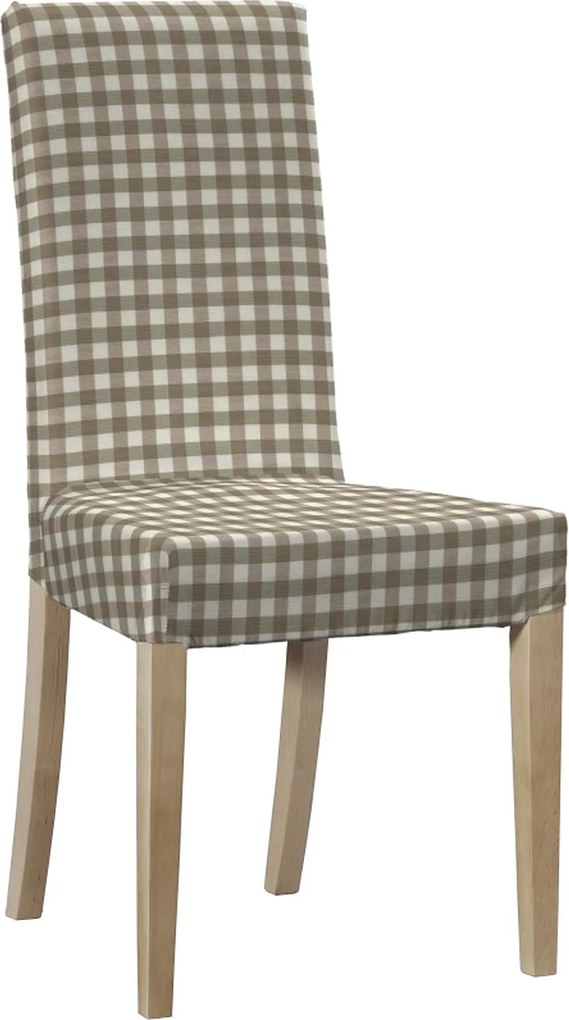 Potah na židli IKEA  Harry, krátký barva béžová látka vzorované