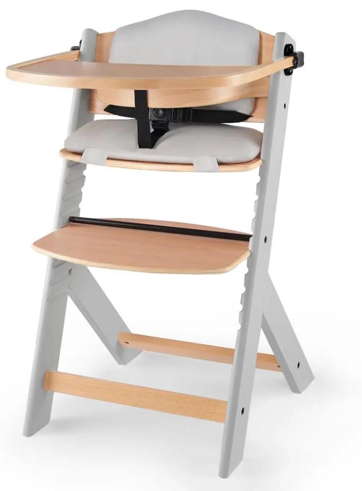 Kinderkraft KINDERKRAFT - Dětská jídelní židle s polstrováním ENOCK šedá AG0129