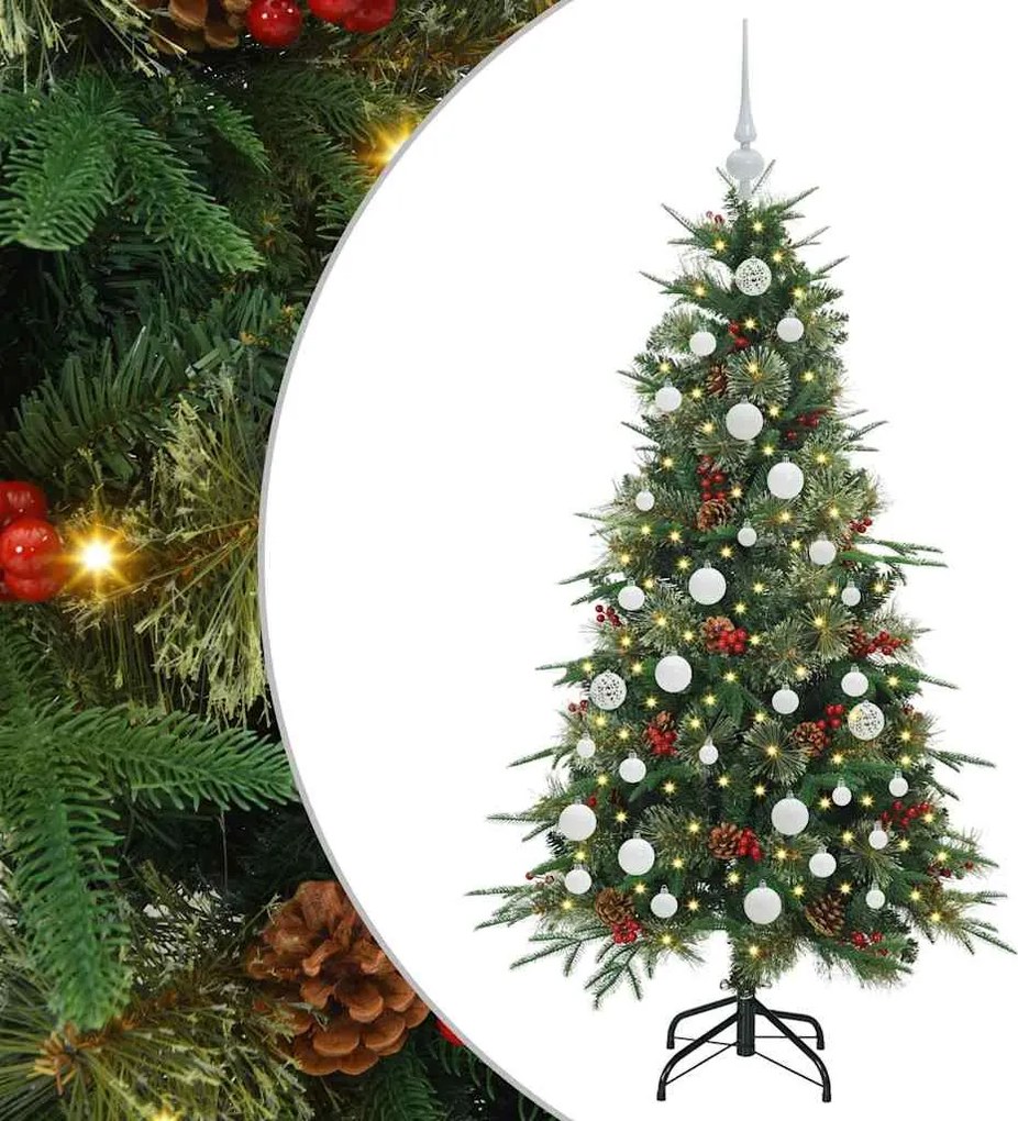 Umělý Skládací Vánoční Strom s stojanem Zelená 150 cm PE a PVC 3397409
