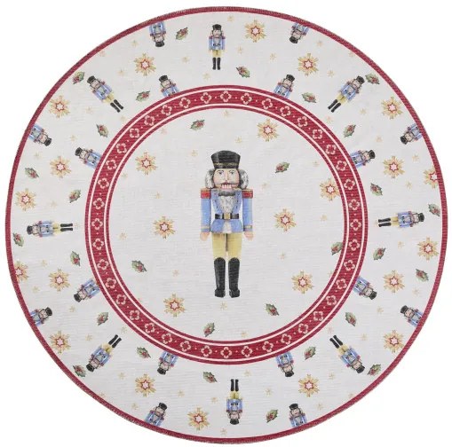 Koberec Toy Delight Villeroy & Boch Nutcracker krémový / červený kruh Biano.cz