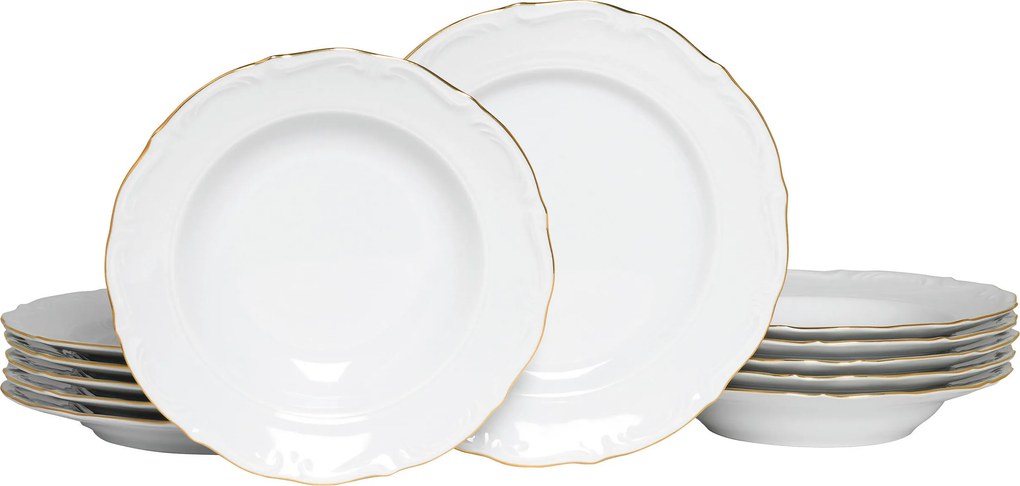XXXLutz JÍDELNÍ SOUPRAVA Maria Theresia Gold 12dílné Creatable - Online Only nádobí - 007768059103