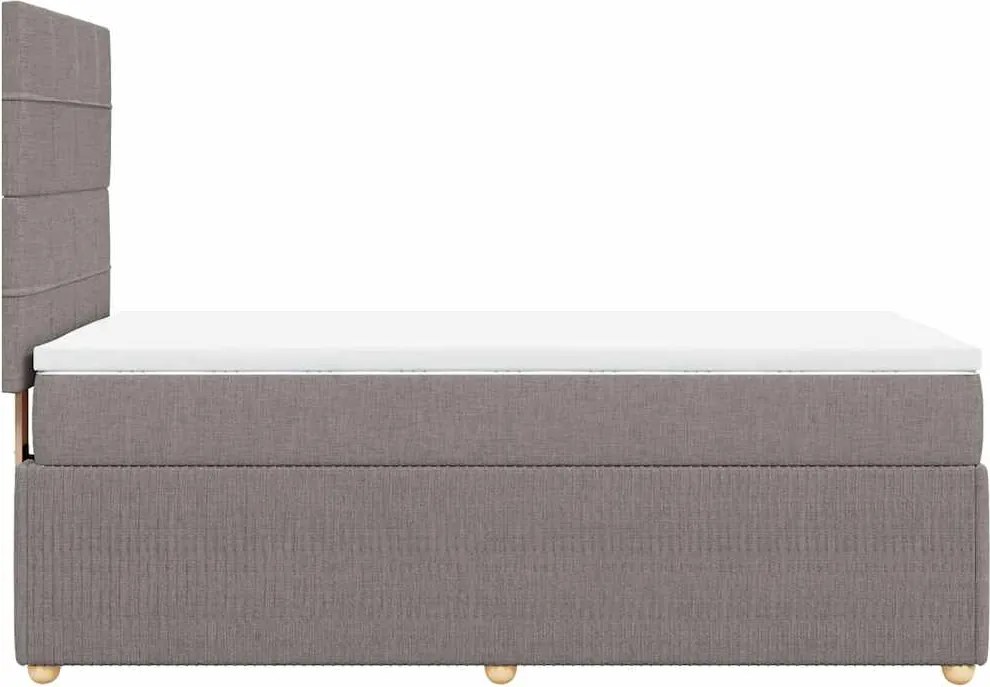 Box spring postel s matrací taupe 80x200 cm textil 3294187