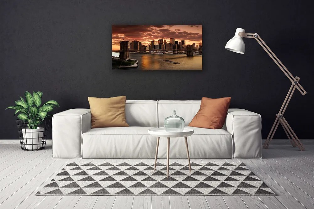 Obraz na plátně Město Brooklynský Most 100x50 cm