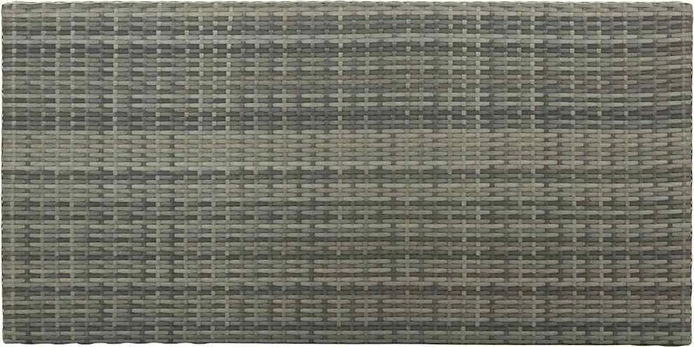 Barový stolek s úložným regálem šedý 120x60x110 cm polyratan 313477