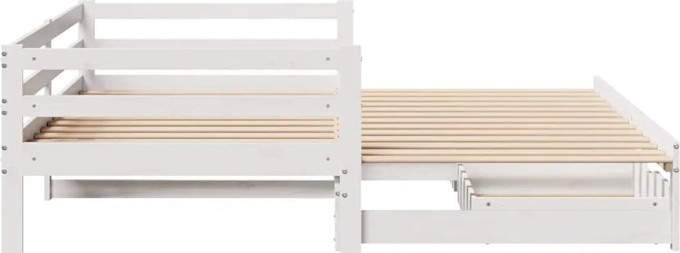 Válenda s přistýlkou a zásuvkami bez matrace bílá 80x200 cm 3302149