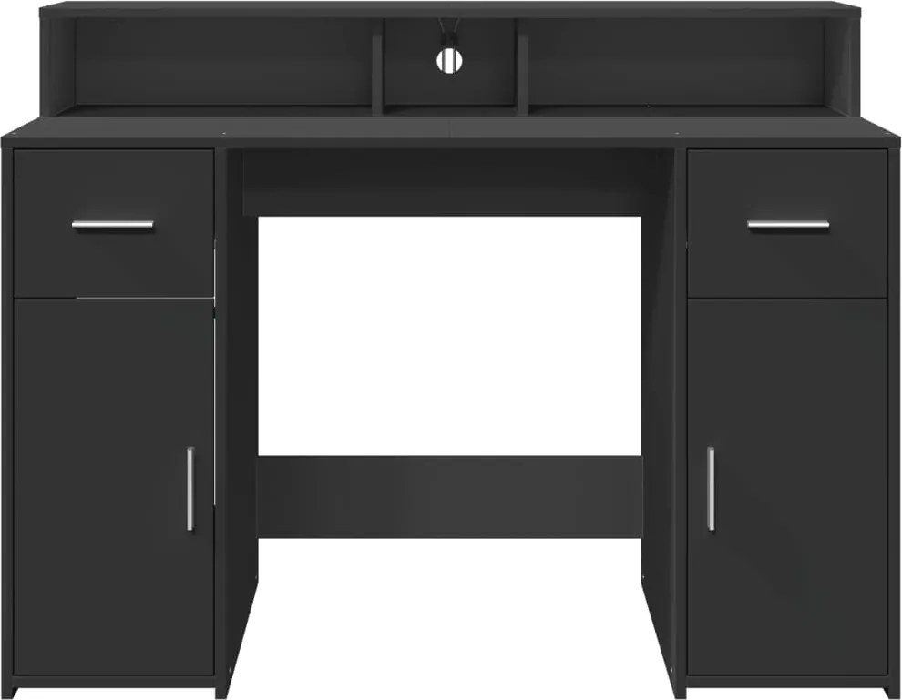 Psací stůl s LED světly černý 120 x 55 x 91 cm kompozitní dřevo 3309412