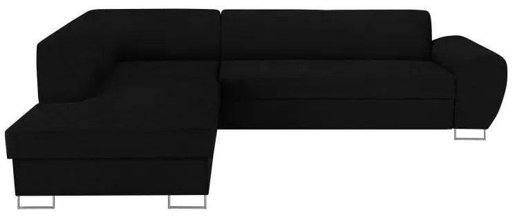 Černá rohová rozkládací pohovka s úložným prostorem Kooko Home XL Left Corner Sofa Piano