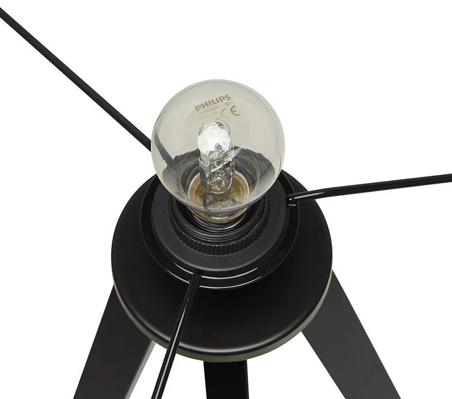 Kokoon Design Stolní lampa Trivet Mini Barva: černá/přírodní TL00190BLNA