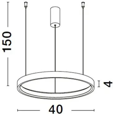 LED lustr Perrine 40 zlaté