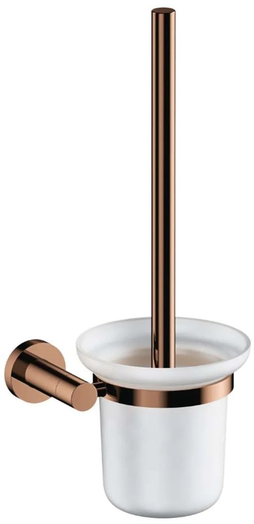 OMNIRES Modern Project - WC štětka nástěnná s držákem, mléčné sklo/měď MP60620CP