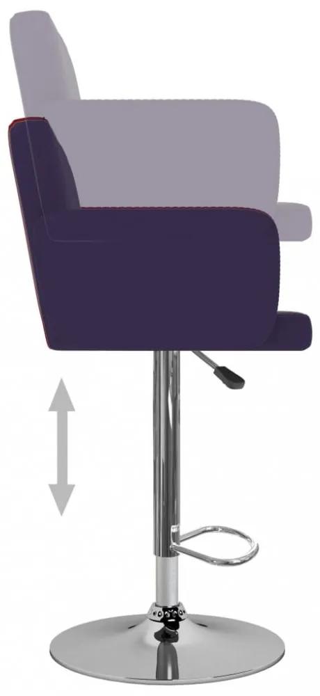 Barové židle 2 ks umělá kůže / kov Dekorhome Fialová