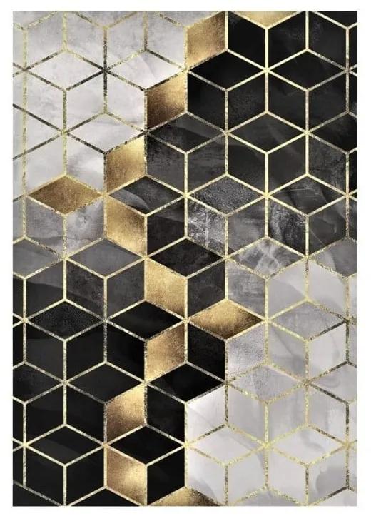 Černý koberec 230x160 cm Optic - Rizzoli