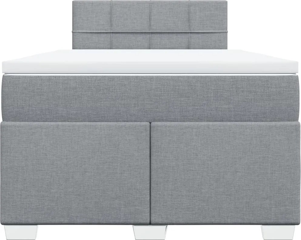 Box spring postel s matrací světle šedá 120 x 200 cm textil 3285855