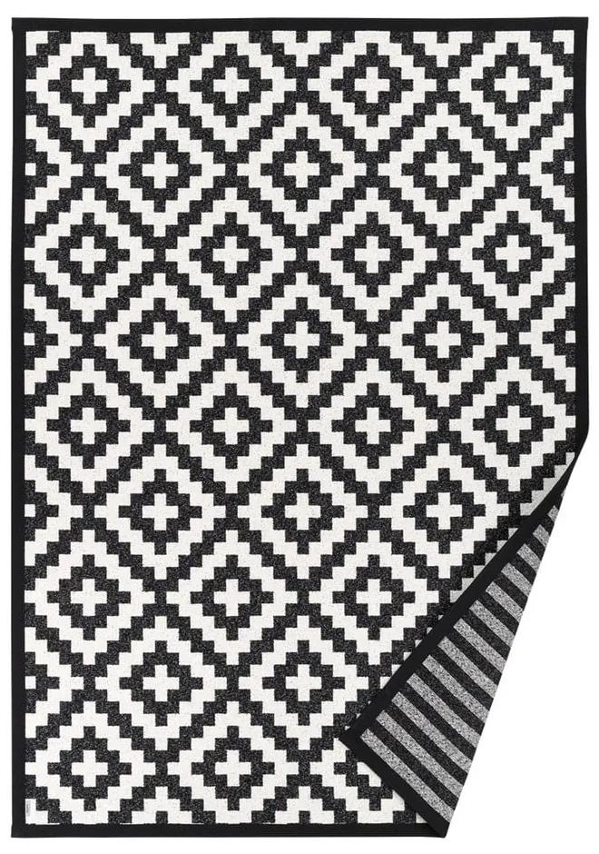 Černobílý vzorovaný oboustranný koberec Narma Viki, 70 x 140 cm