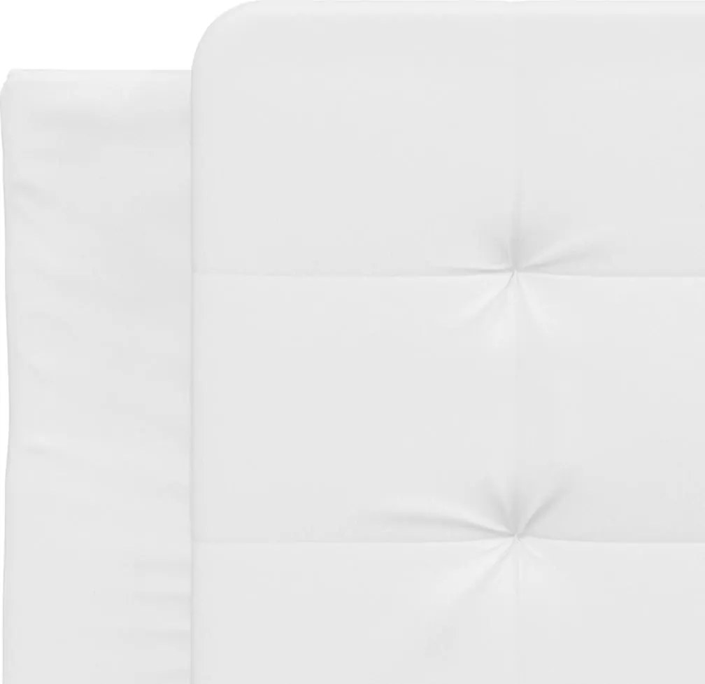 Rám postele bez matrace Zadar bílá 100 x 200 cm umělá kůže 3208846