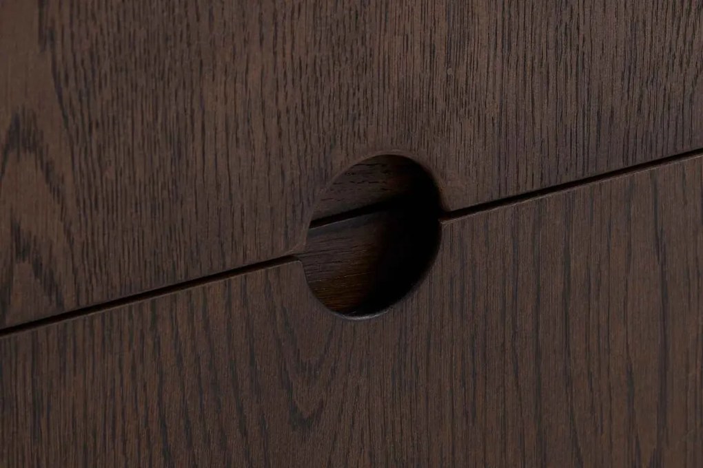 Designová komoda Takayoshi 160 cm tmavě hnědá