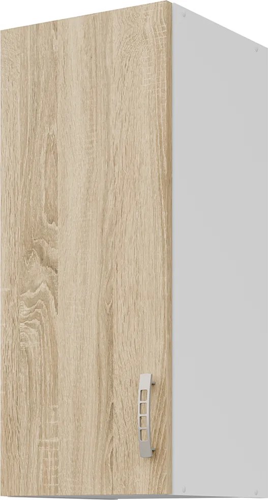 SARA | horní skříňka 30 G-72 1F policová | 40 cm | bílá/dub sonoma