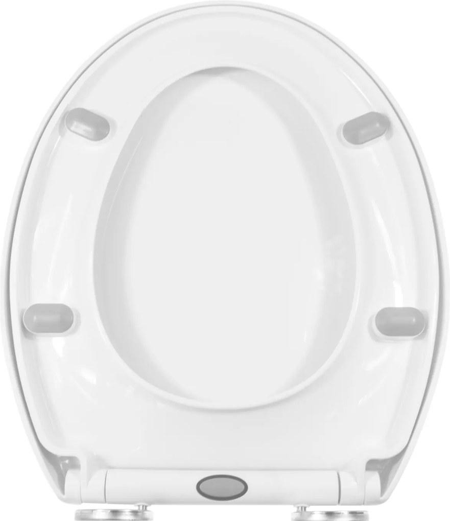 Gamma Trigo D3, toaletní WC sedátko 445(485)x370mm z polypropylenu s pomalým zavíráním, bílá, GMA-D3
