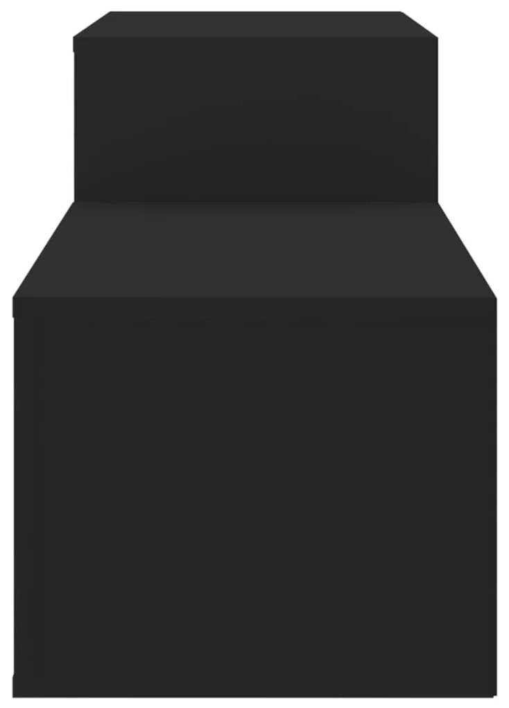 Botník černý 150 x 35 x 45 cm kompozitní dřevo - Default Title