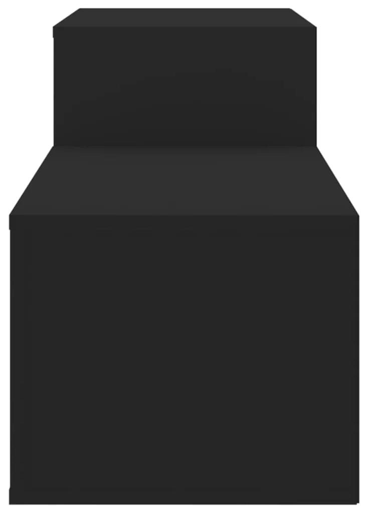 Botník černý 150 x 35 x 45 cm kompozitní dřevo